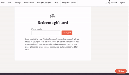 Redeem A Gift Card – Firstleaf